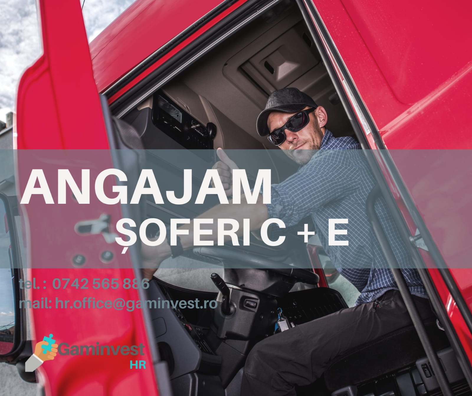 Sofer C+E echipaj in Italia